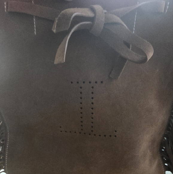 Lucchese | Bags | Lucchese Suede Large Tote Bag With Fringes And Real ...